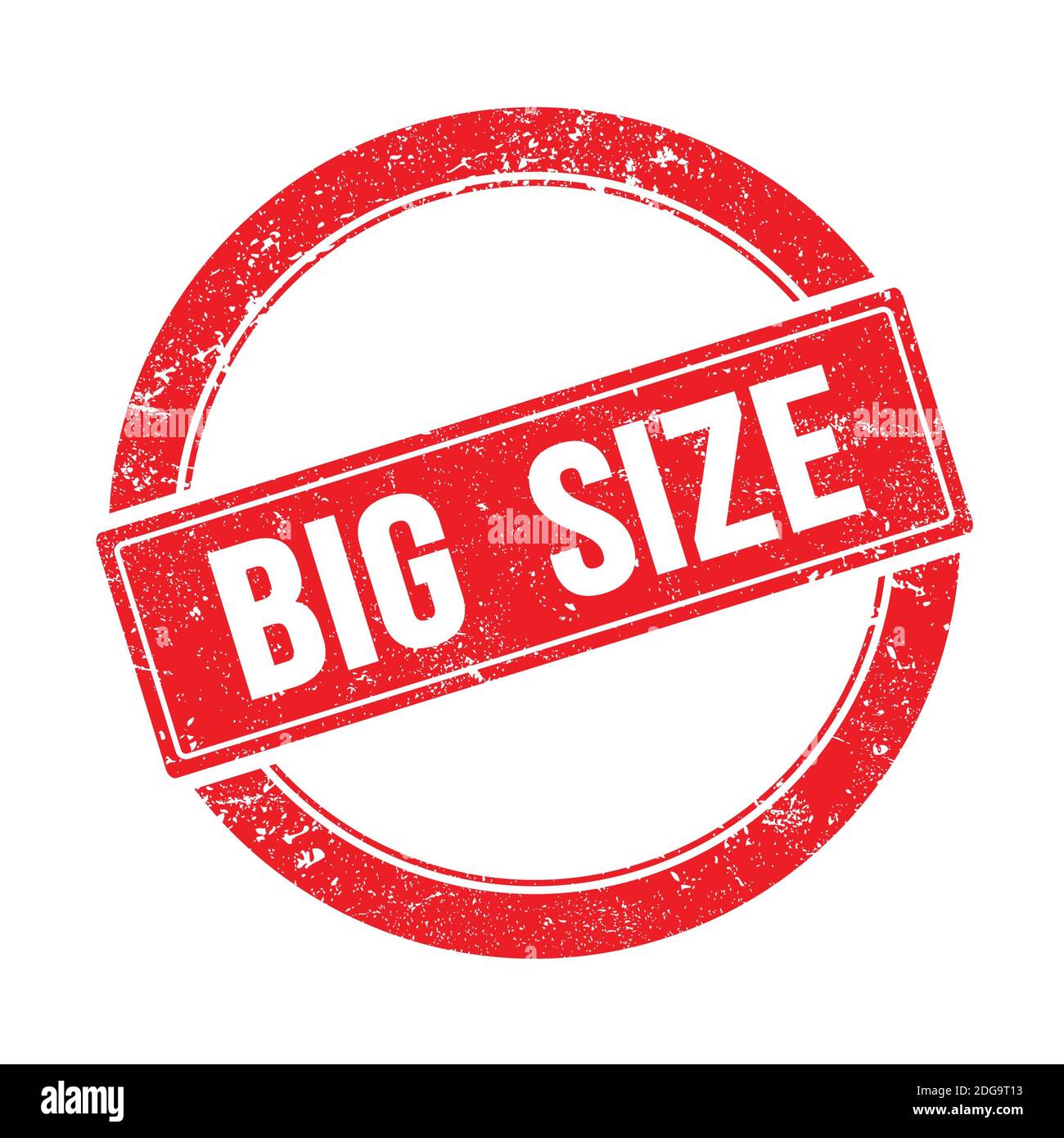 BIG SIZE text on red grungy round vintage stamp Stock Photo - Alamy
