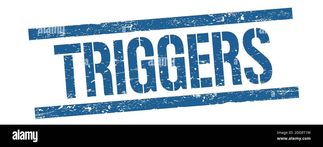 Triggers text on blue hi-res stock photography and images - Alamy