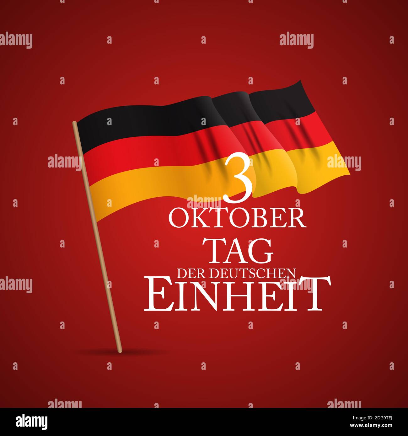 3 Oktober Tag der Deutschen Einheit. Translation: 3 october day of ...