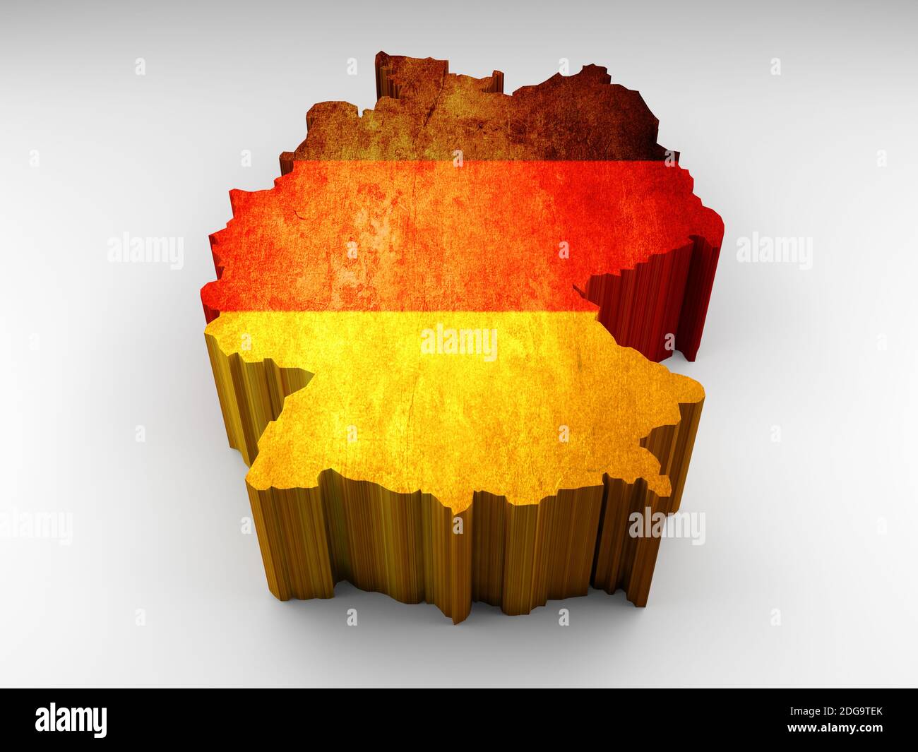 3d textured german map with a german flag Stock Photo - Alamy