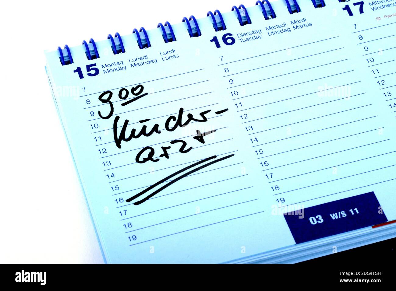 Wichtiger Termin High Resolution Stock Photography and Images - Alamy