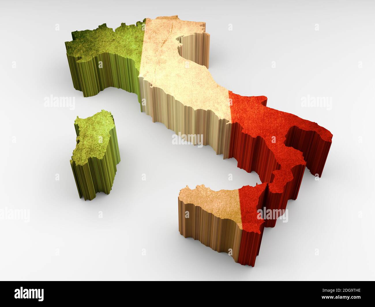 Vintage italian map hi-res stock photography and images - Alamy