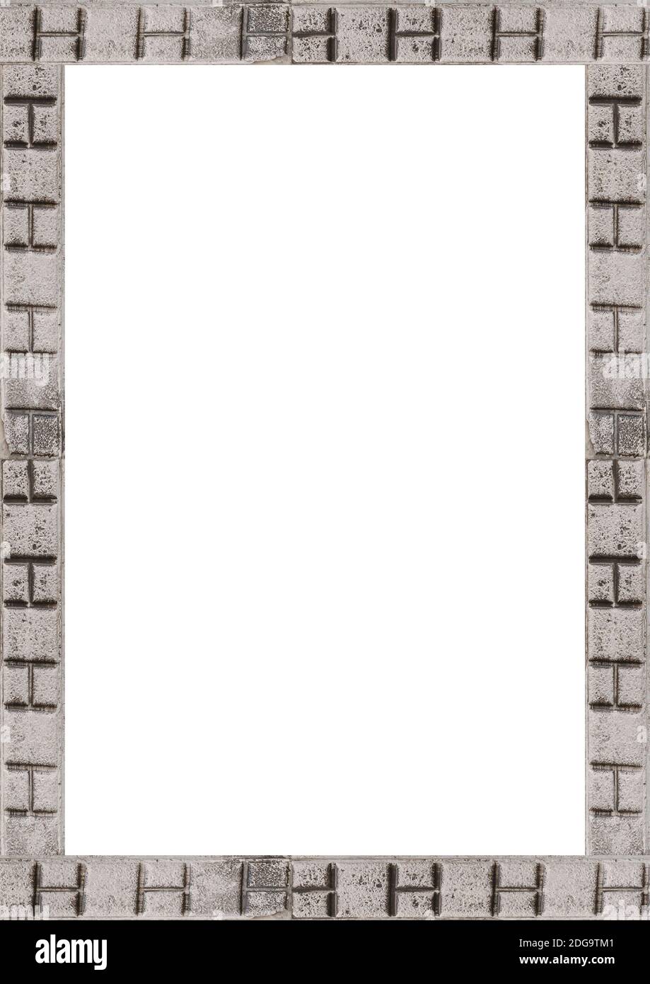 White Frame with Decorated Borders Stock Photo - Alamy