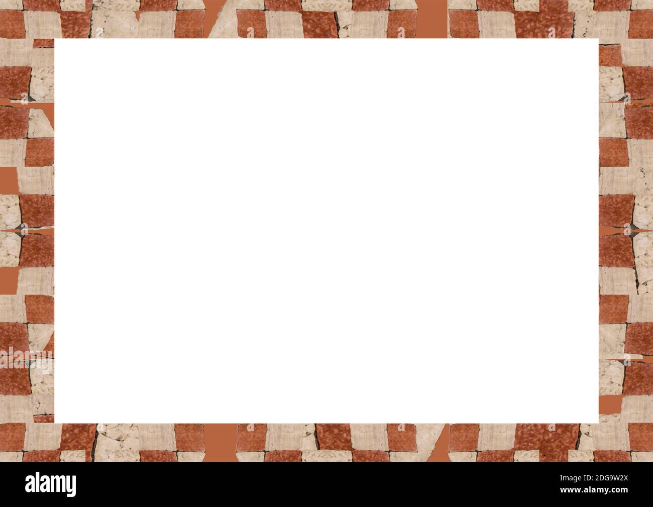 Blank Landscape Frame With Mosaic Edges Stock Photo - Alamy