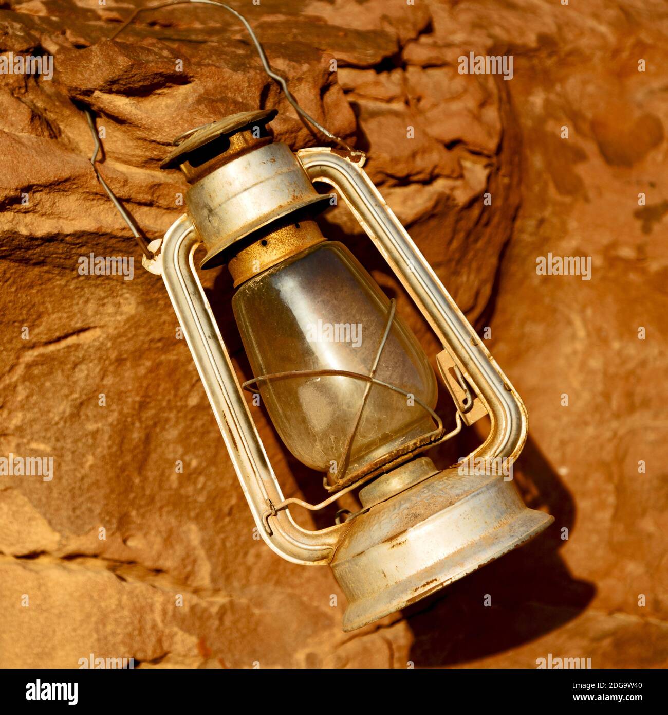 An antique old fashioned lamp isolated Stock Photo - Alamy