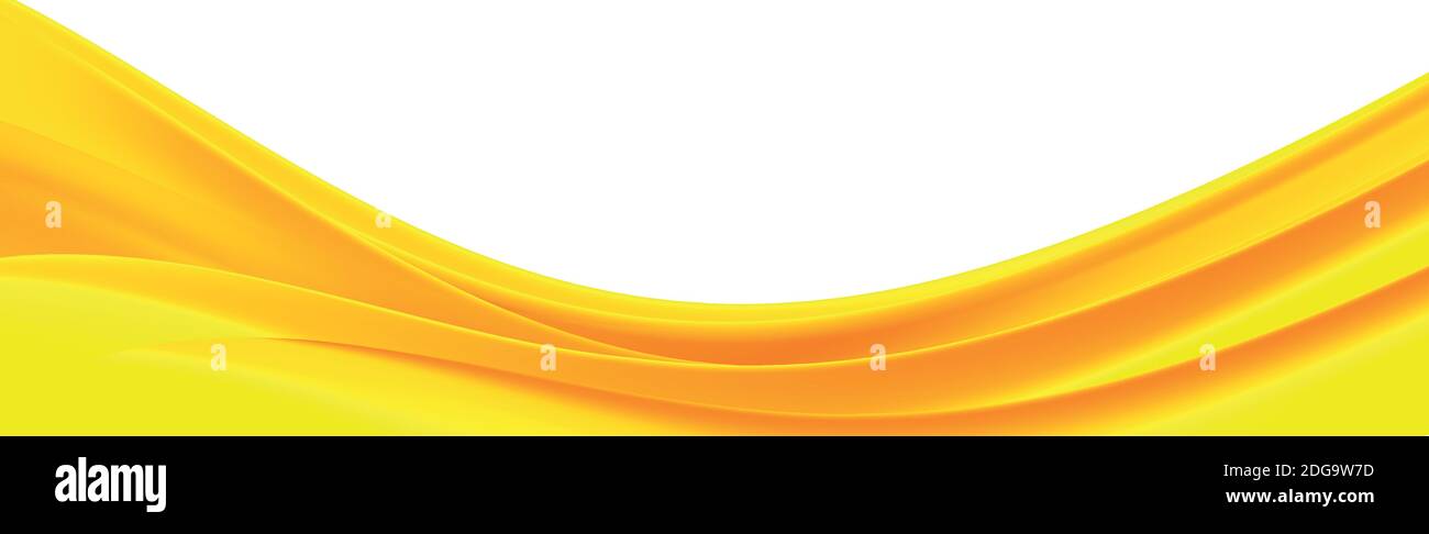 Abstract white background with yellow wavy lines - Vector illustration ...