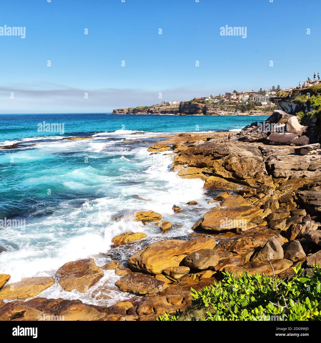 The bay the rock and the ocean Stock Photo - Alamy