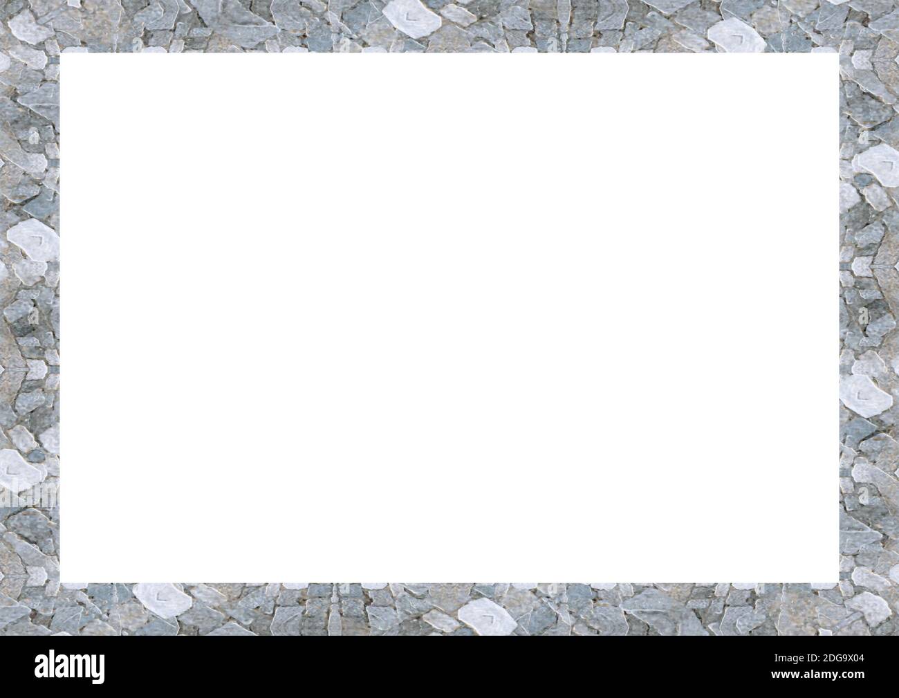 White Frame with Decorated Borders Stock Photo - Alamy