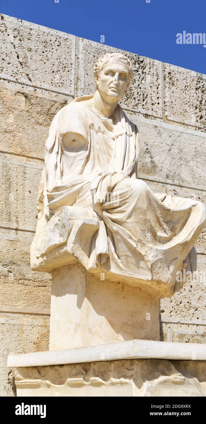 In greece athens the antique marbel statue Stock Photo - Alamy