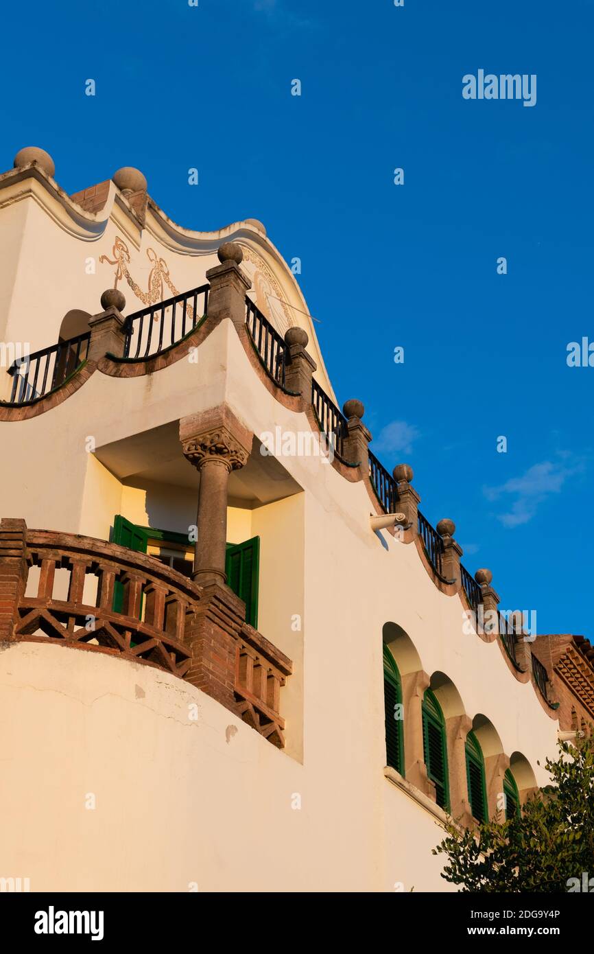 Gaudi Museum House Detail, Park Guell Stock Photo - Alamy