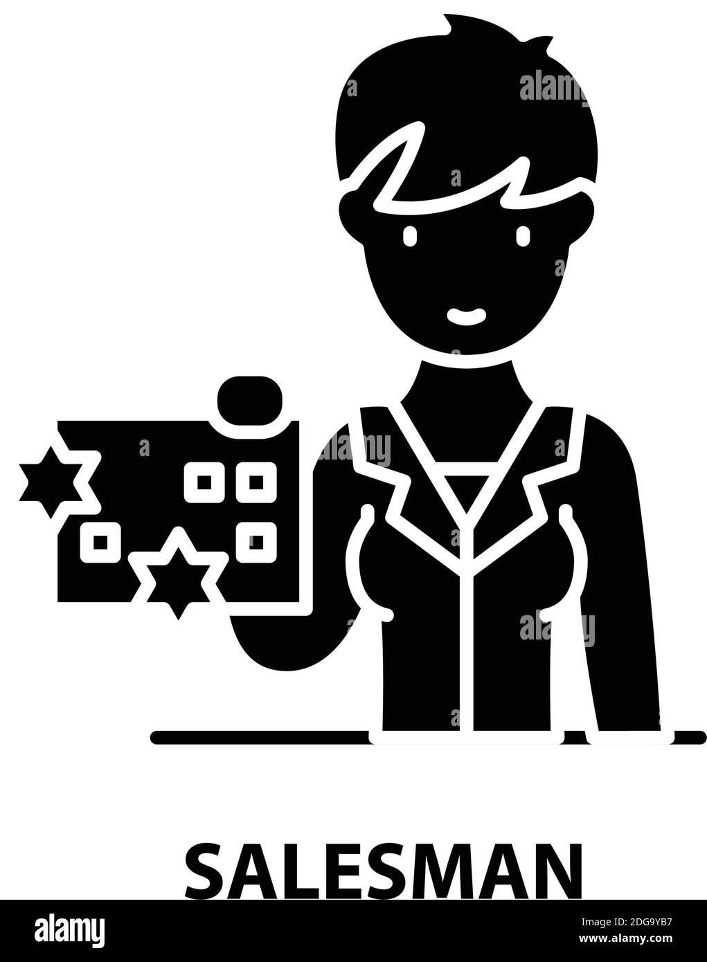 Happy caucasian salesman Black and White Stock Photos & Images - Alamy