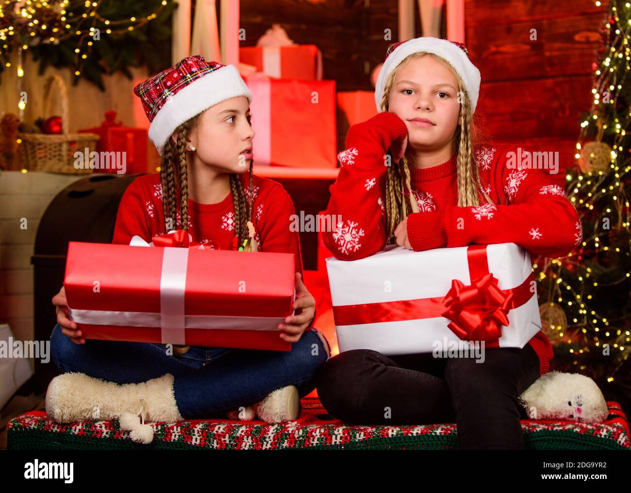 Sharing ability. Bring up generosity. Christmas gifts concept ...