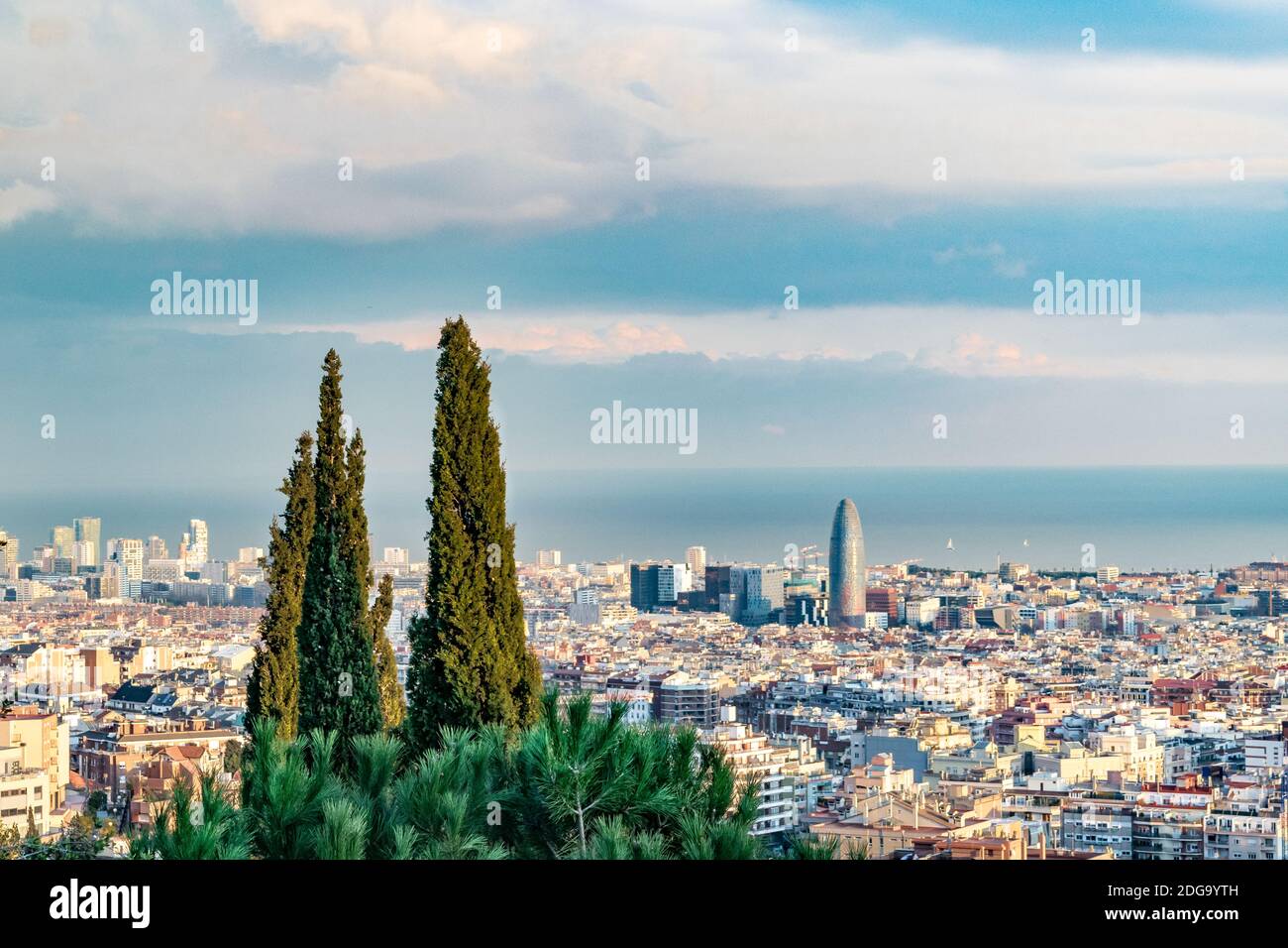 Aerial View Barcelona City, Spain Stock Photo - Alamy