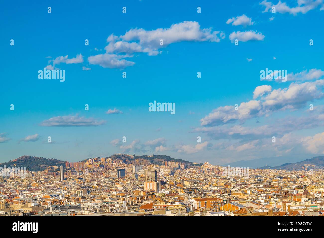 Aerial view barcelona architecture buildings hi-res stock photography ...