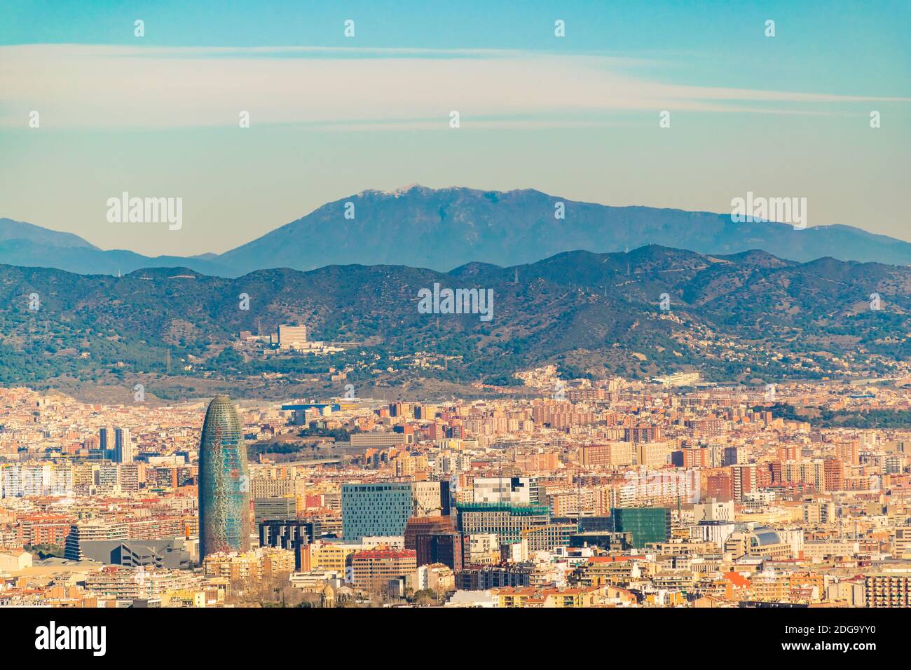 Aerial View Barcelona City, Spain Stock Photo - Alamy
