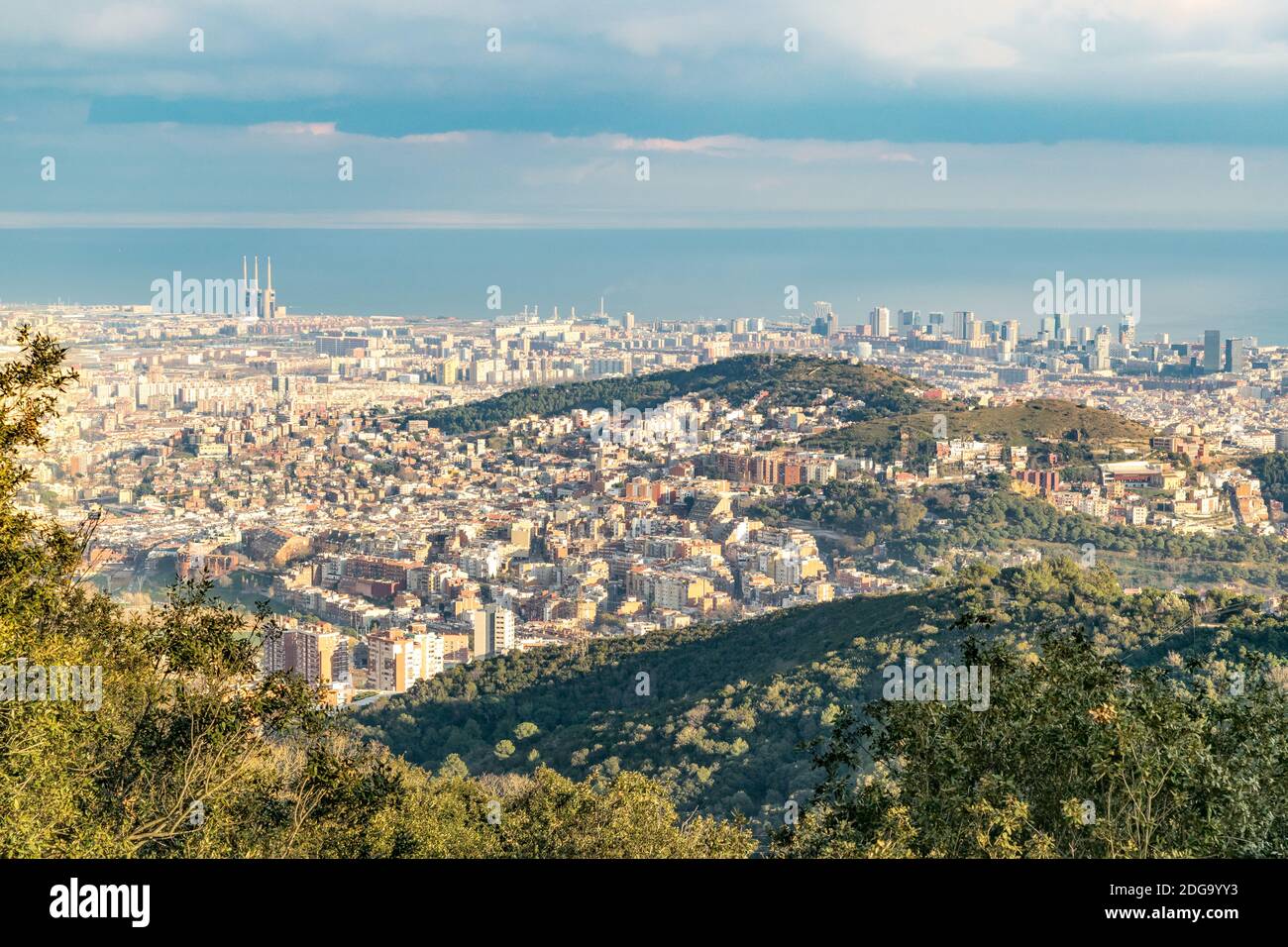 Aerial View Barcelona City, Spain Stock Photo - Alamy