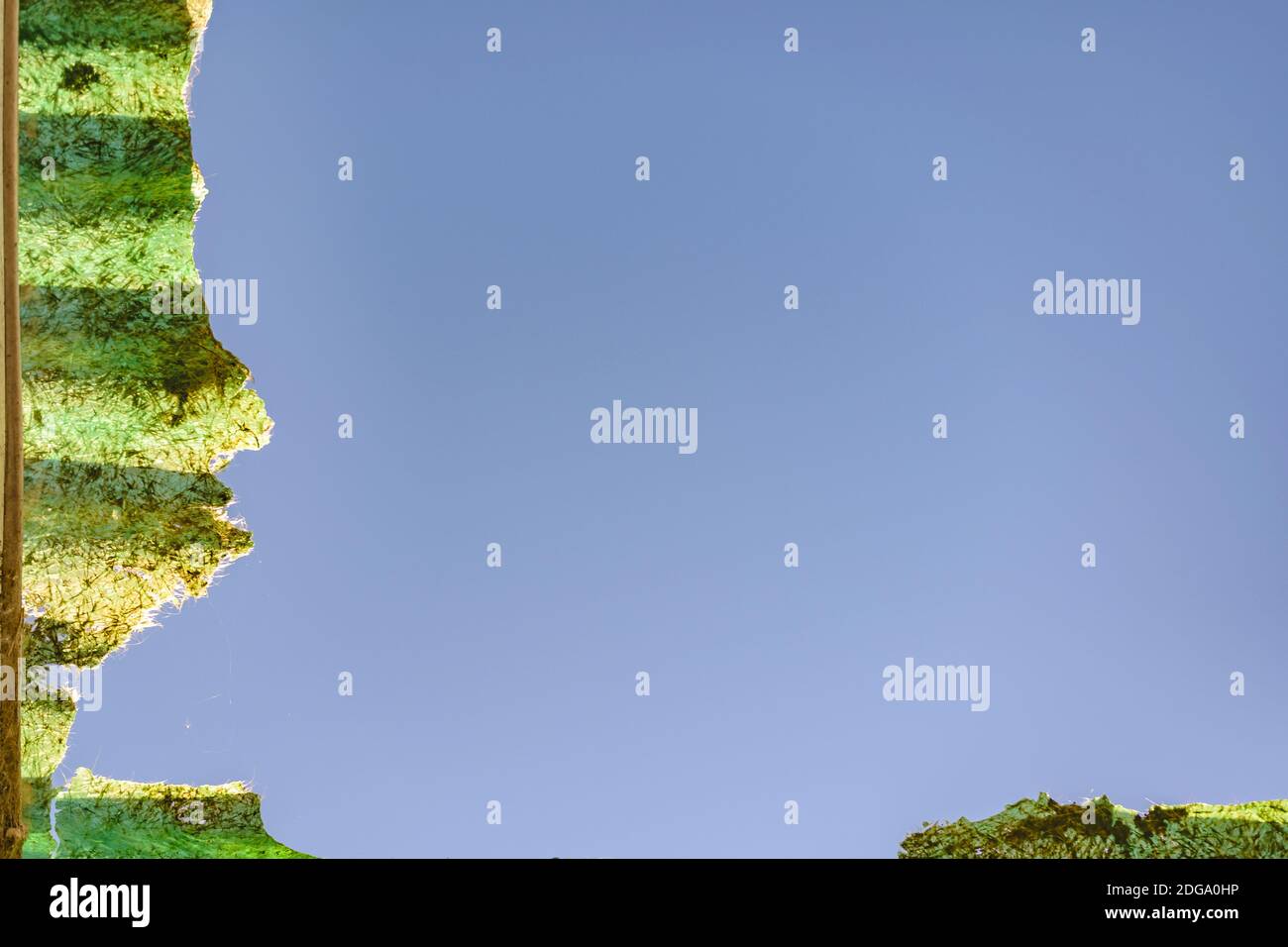Broken Sheet Metal Roof Stock Photo - Alamy