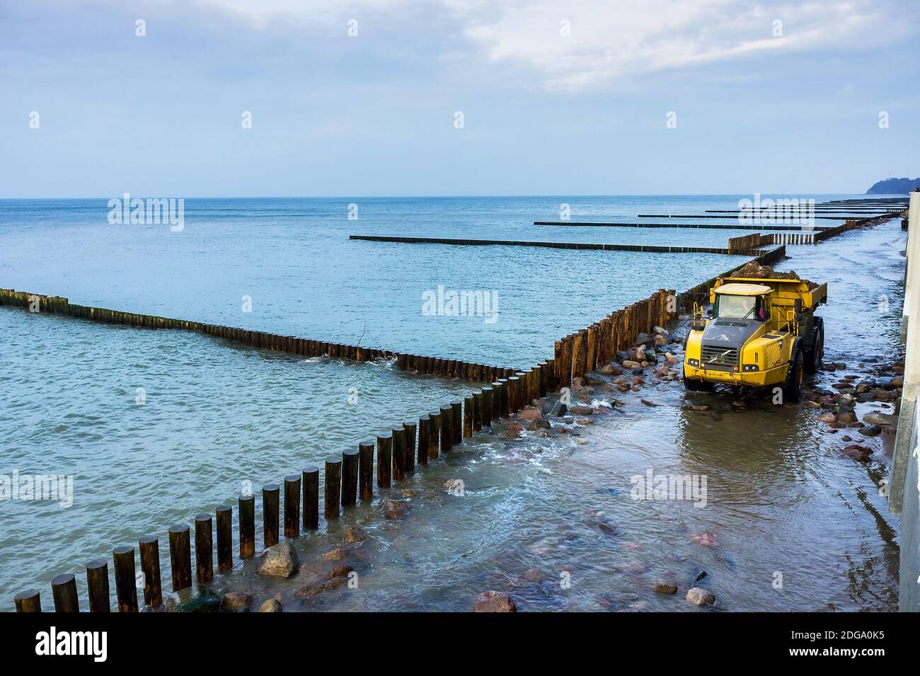 building breakwaters, creating fortifications of the seashore ...