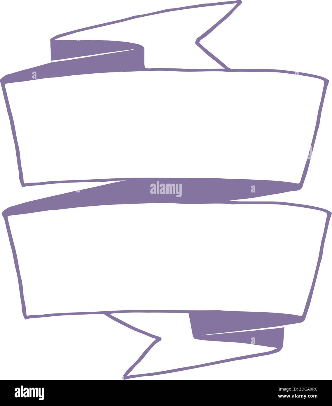 Hand drawn vintage style banner isolated on white background. Vector ...