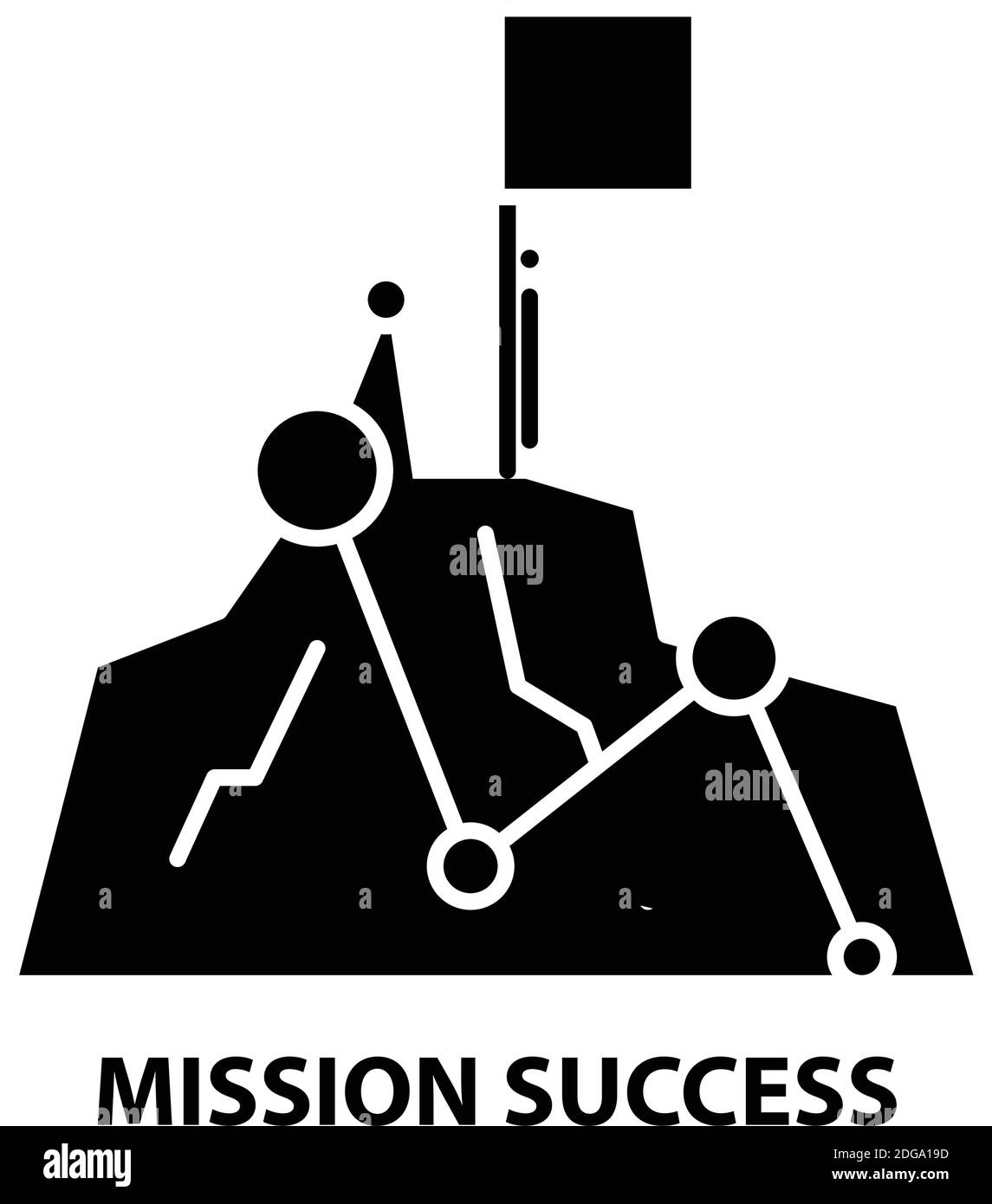 Vision mission goal illustration design Black and White Stock Photos ...