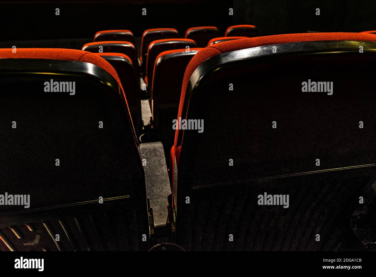 Empty Cinema Interior View Stock Photo - Alamy