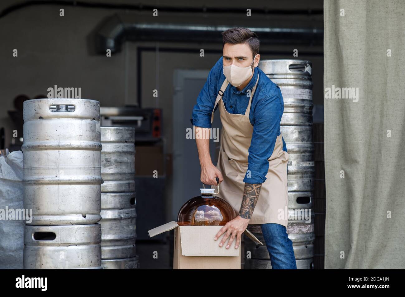 New normal and work during coronavirus and brewing Stock Photo - Alamy