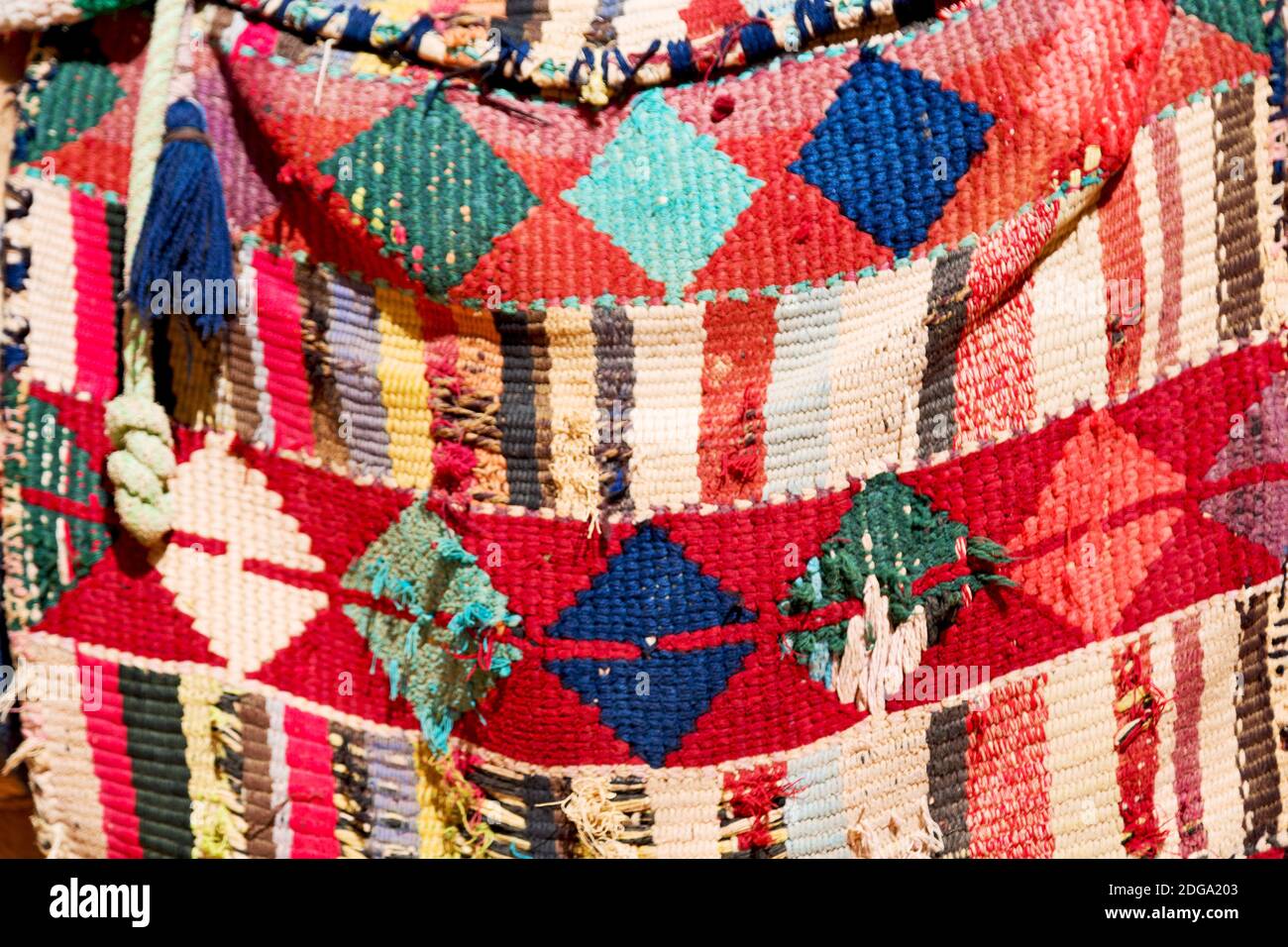 Abstract texture of a colorful blanket patchwork Stock Photo - Alamy