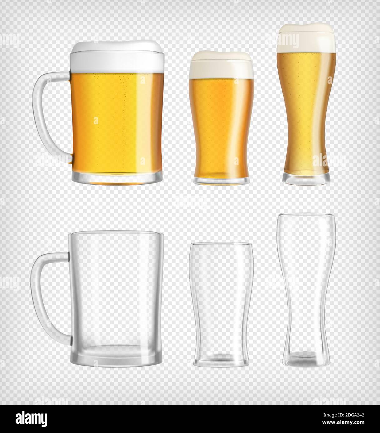 Half empty glasses Stock Vector Images - Alamy