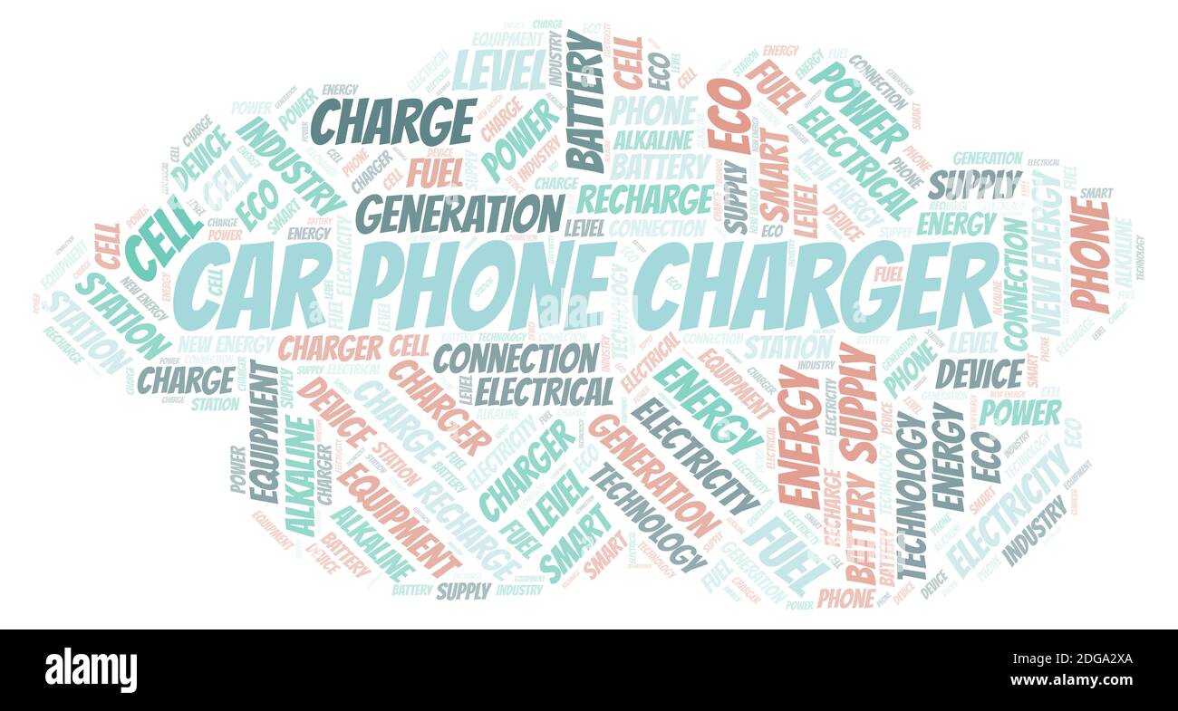 Phone charger word cloud hi-res stock photography and images - Alamy