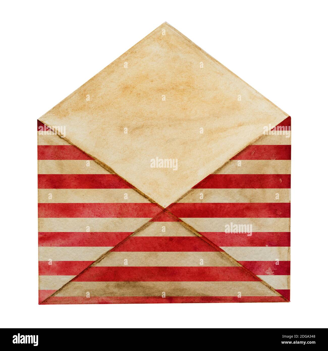 Beautiful postal envelope painted in the national colors of the ...