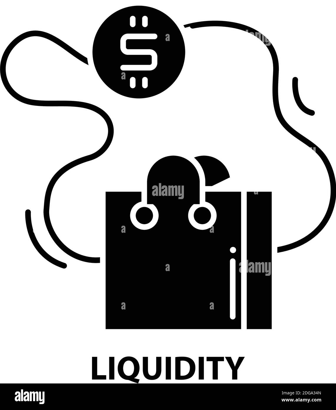 liquidity icon, black vector sign with editable strokes, concept ...