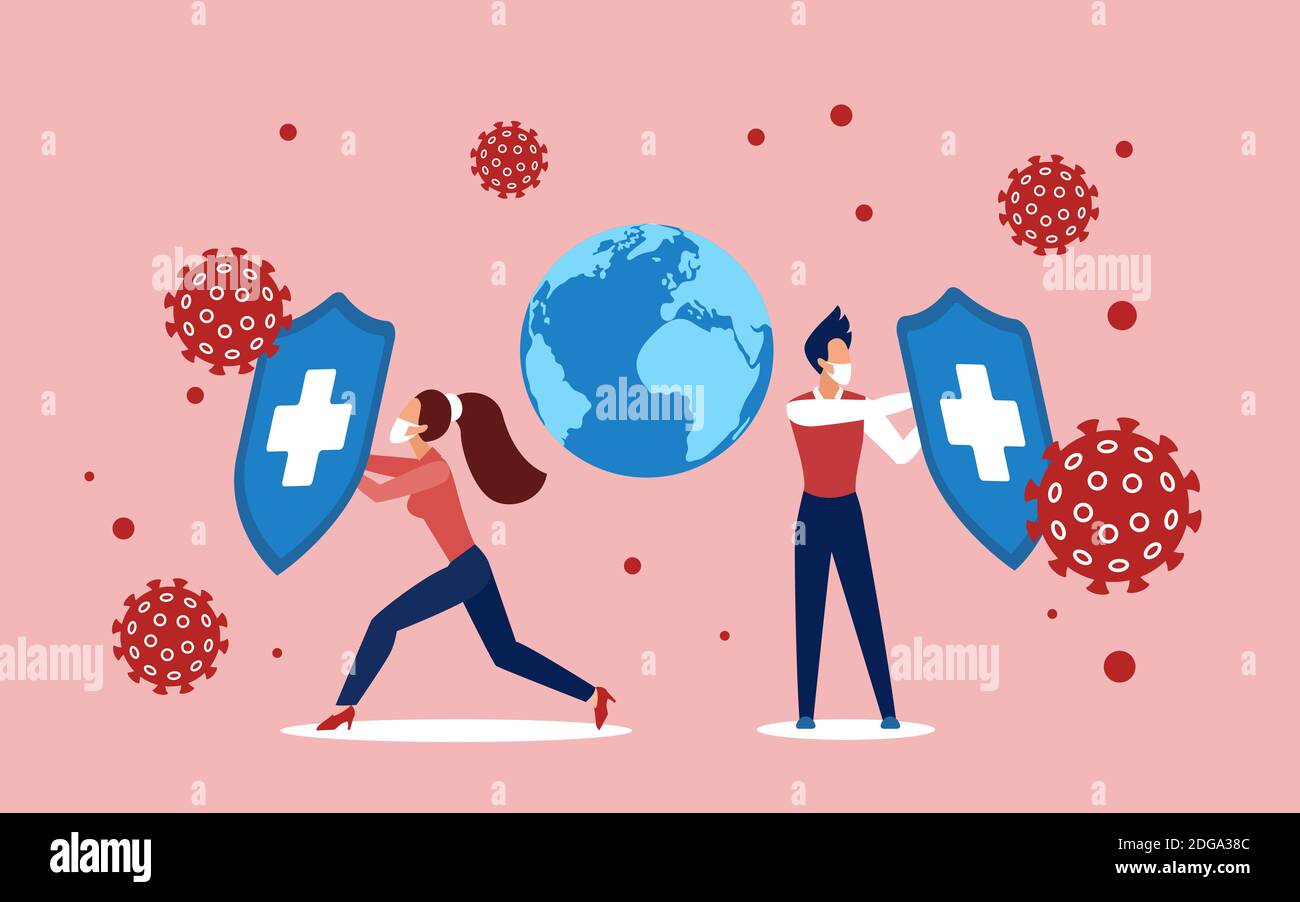 Coronavirus covid19 infection prevention and protection concept vector ...