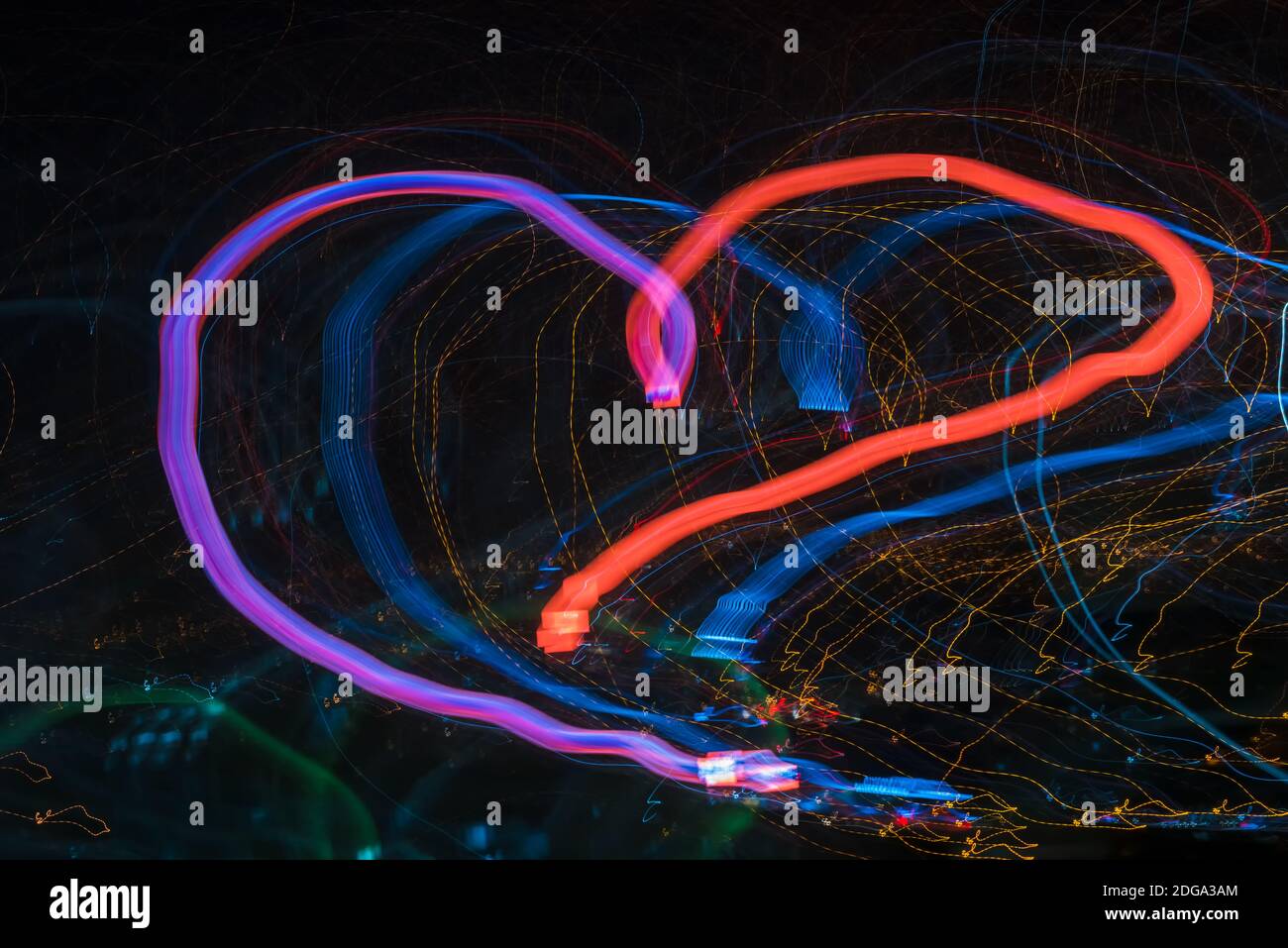 Heart shaped light trail hi-res stock photography and images - Alamy