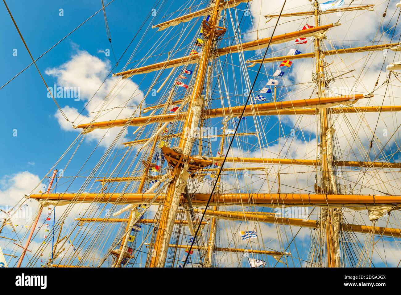 Sailing Ship Naval School Masts Stock Photo - Alamy