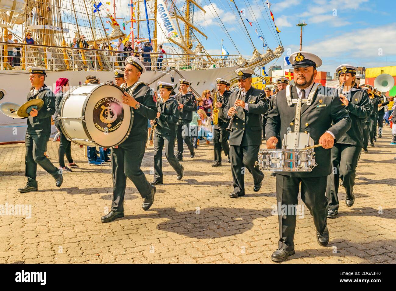 Naval Military Band Parade, Montevideo, Uruguay Stock Photo - Alamy