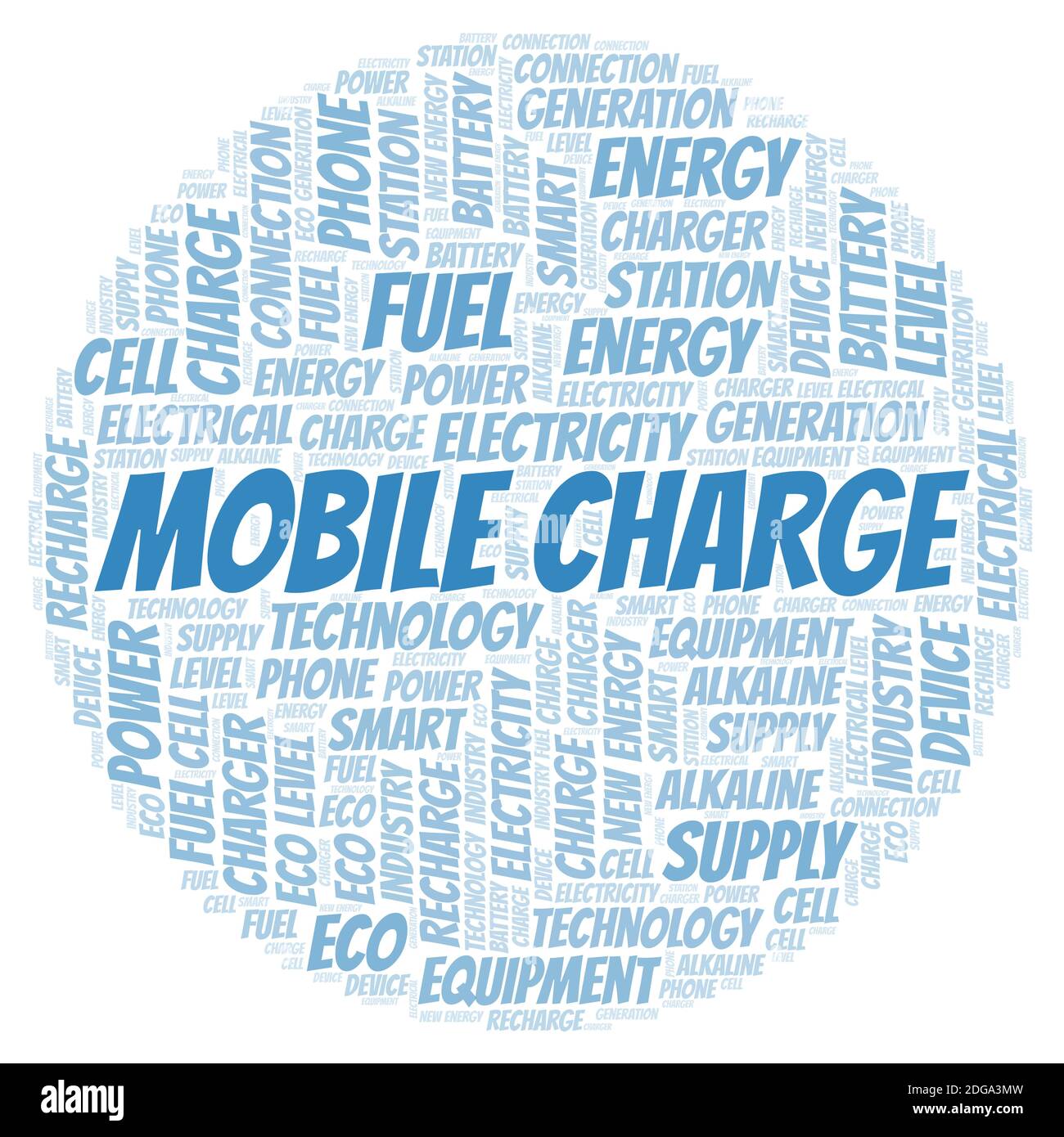 Mobile Charge typography word cloud create with text only Stock Photo ...