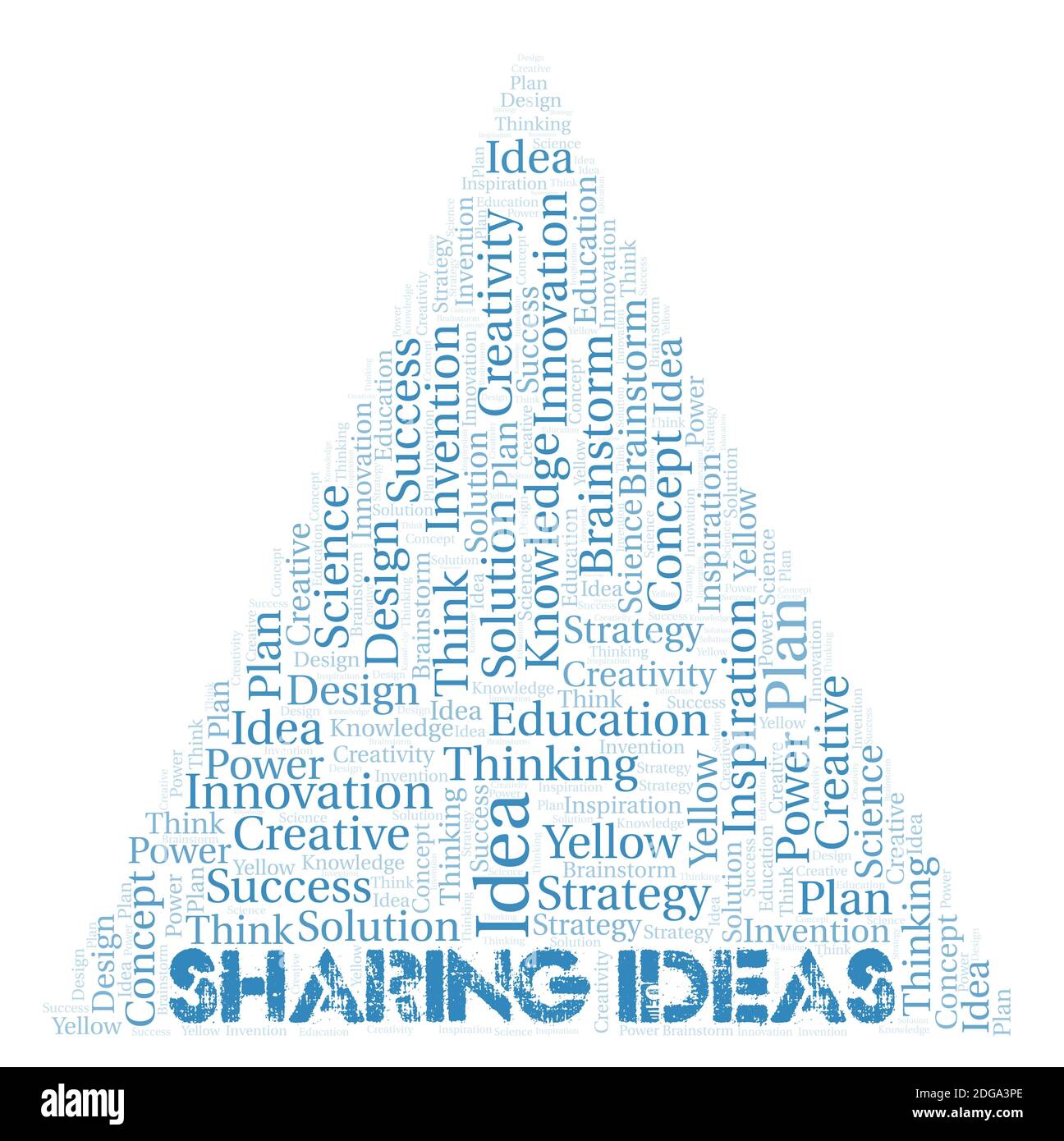 Sharing Ideas typography word cloud create with text only Stock Photo ...