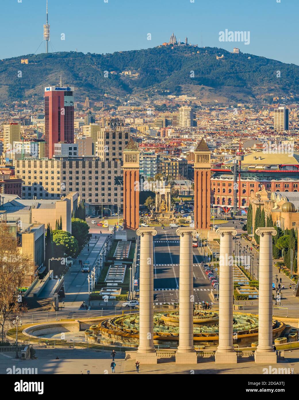 Aerial View of Barcelona City From Montjuic Park Stock Photo - Alamy
