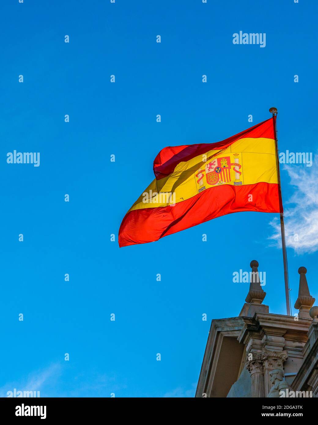 Spain flag waving hi-res stock photography and images - Alamy