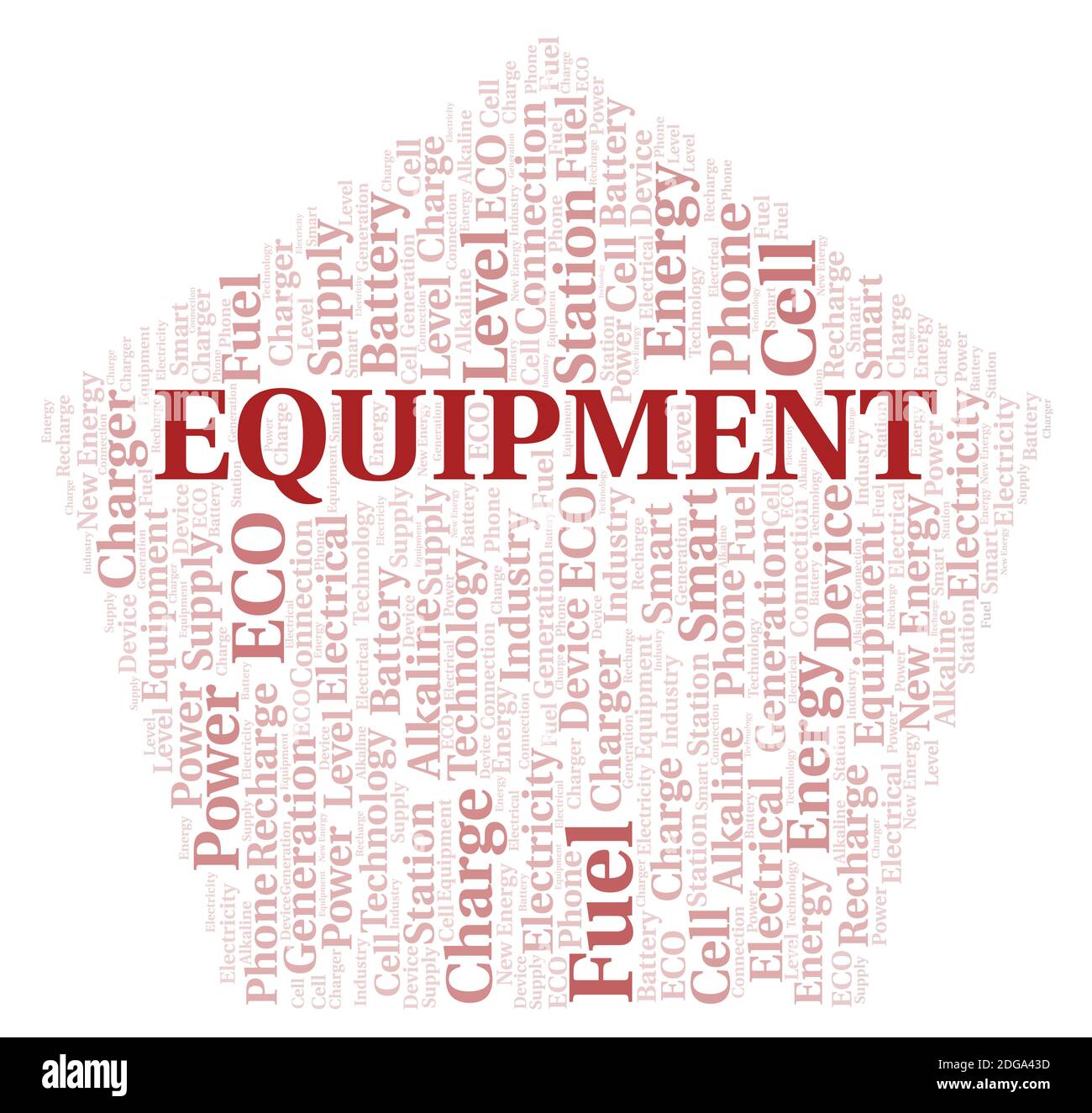 Equipment typography word cloud create with text only Stock Photo - Alamy