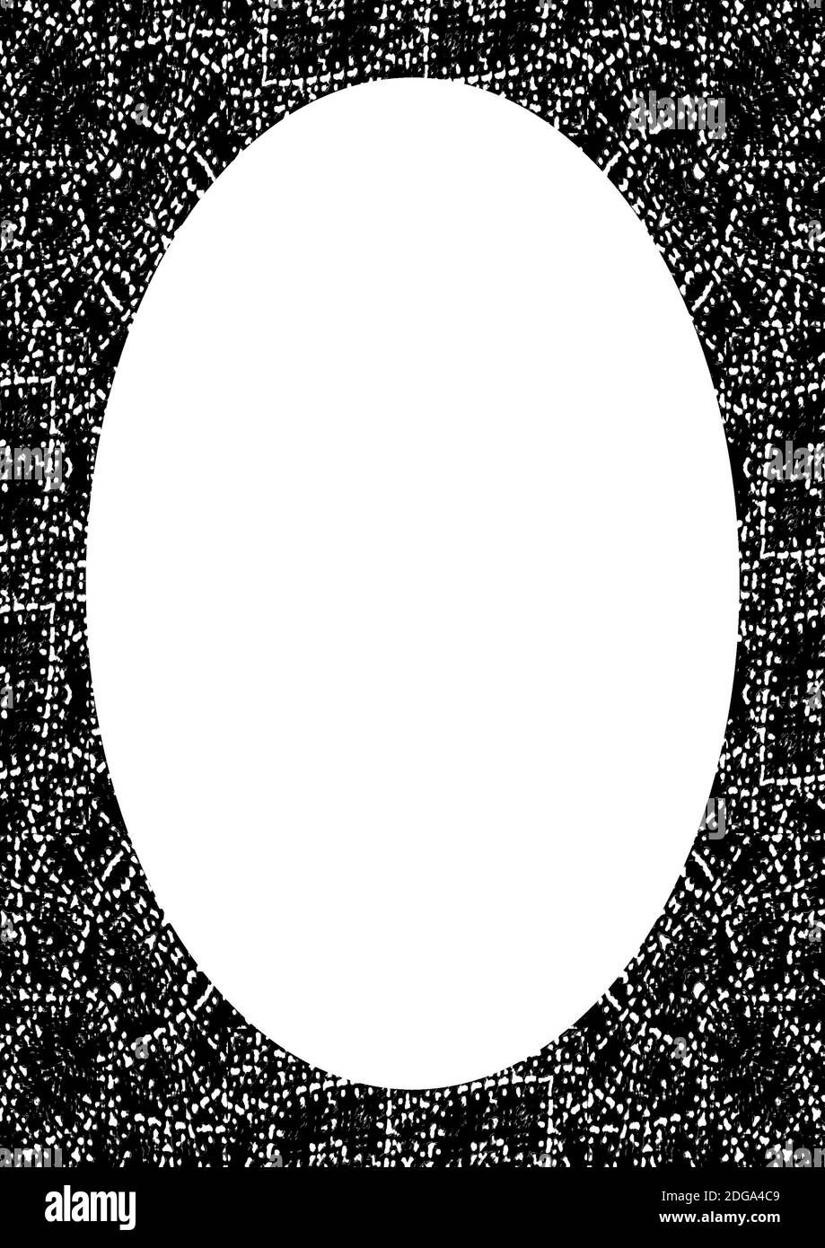 White Frame with Decorated Ethnic Rounded Borders Stock Photo - Alamy