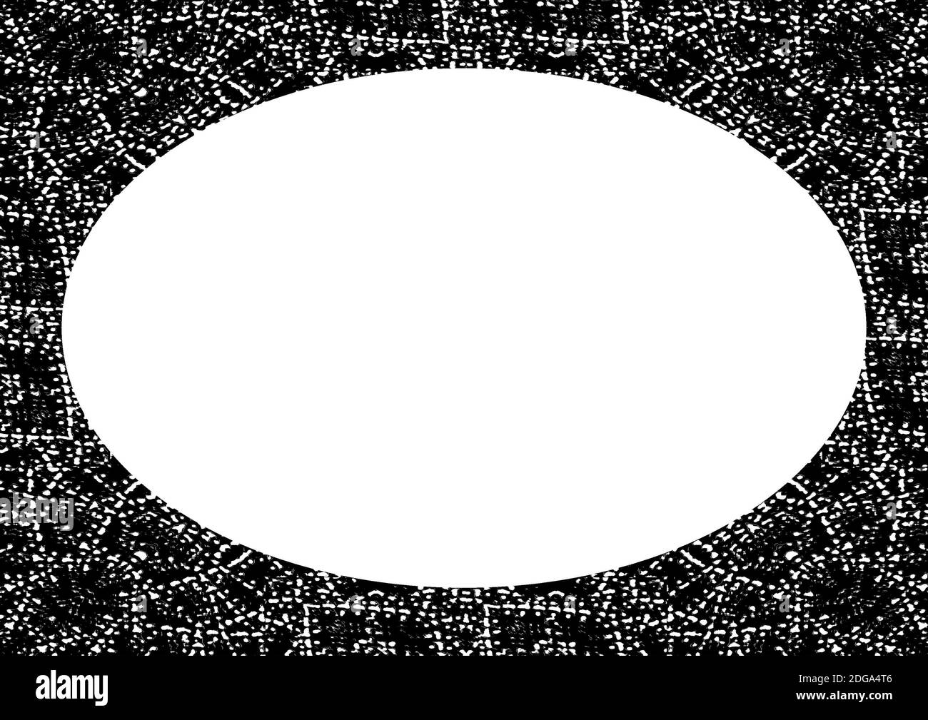 White Landscape Frame with Decorated Ethnic Rounded Borders Stock Photo ...