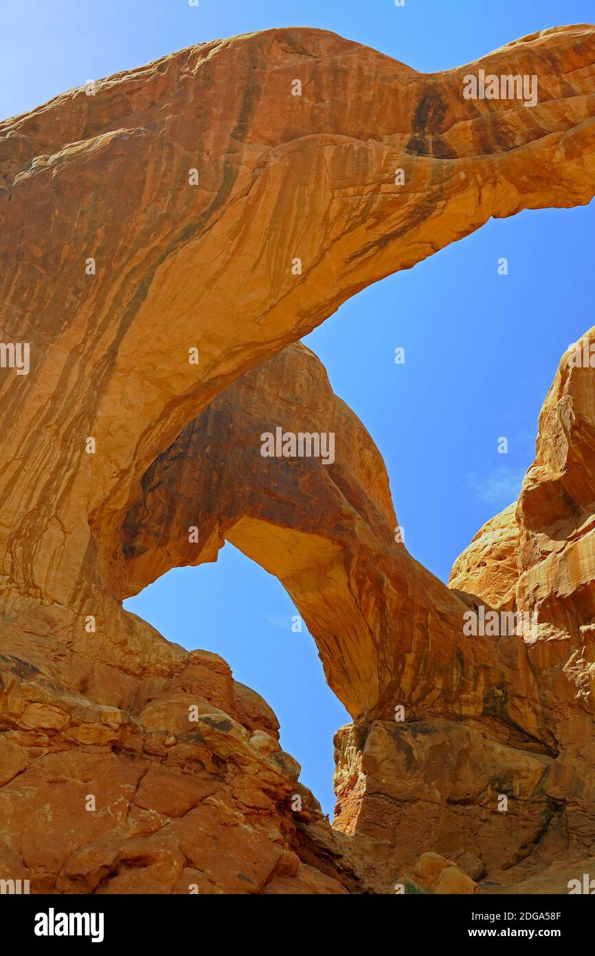 "Double Arch" Arches Nationalpark, Utah, USA Stock Photo - Alamy