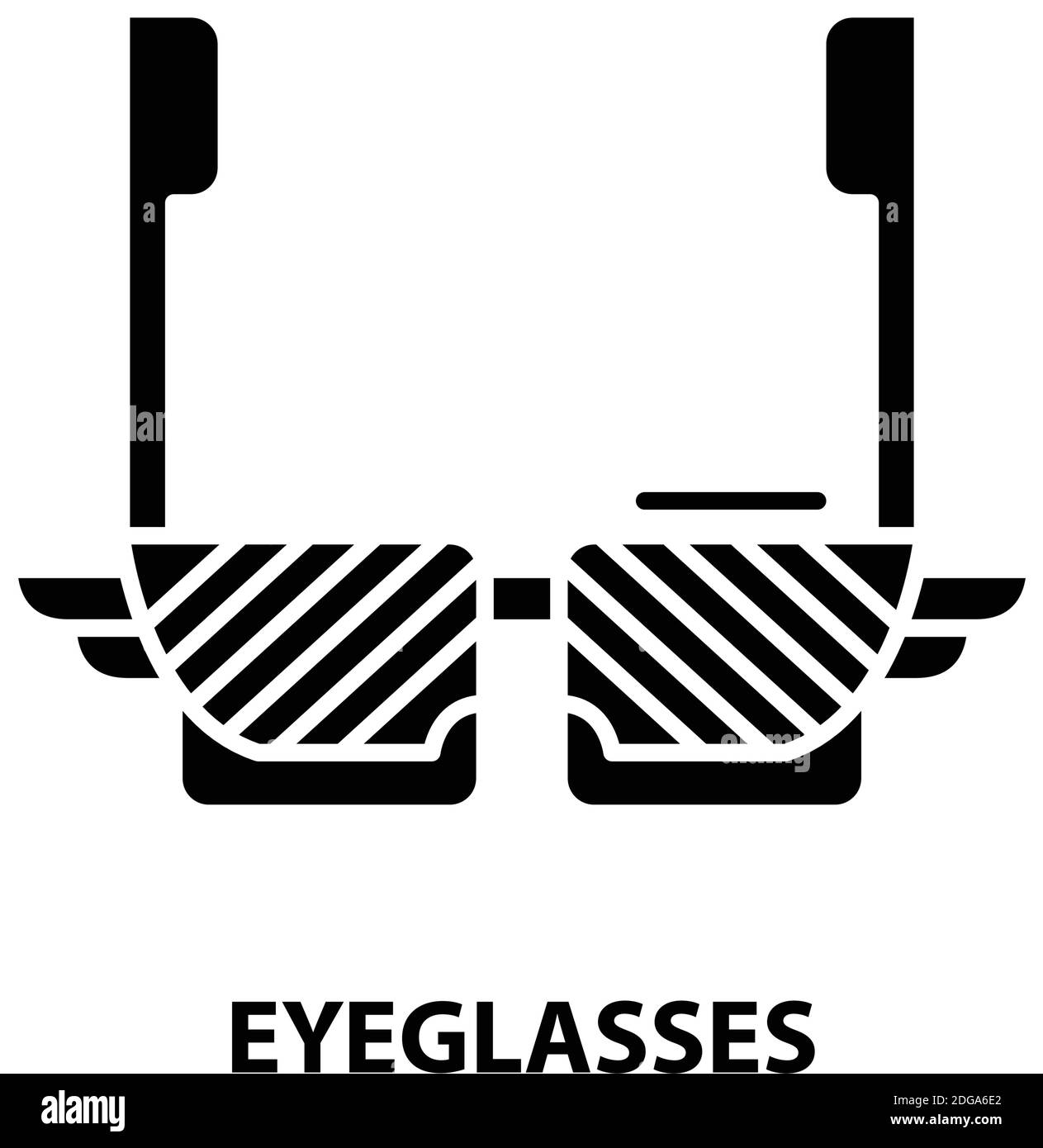 eyeglasses icon, black vector sign with editable strokes, concept ...