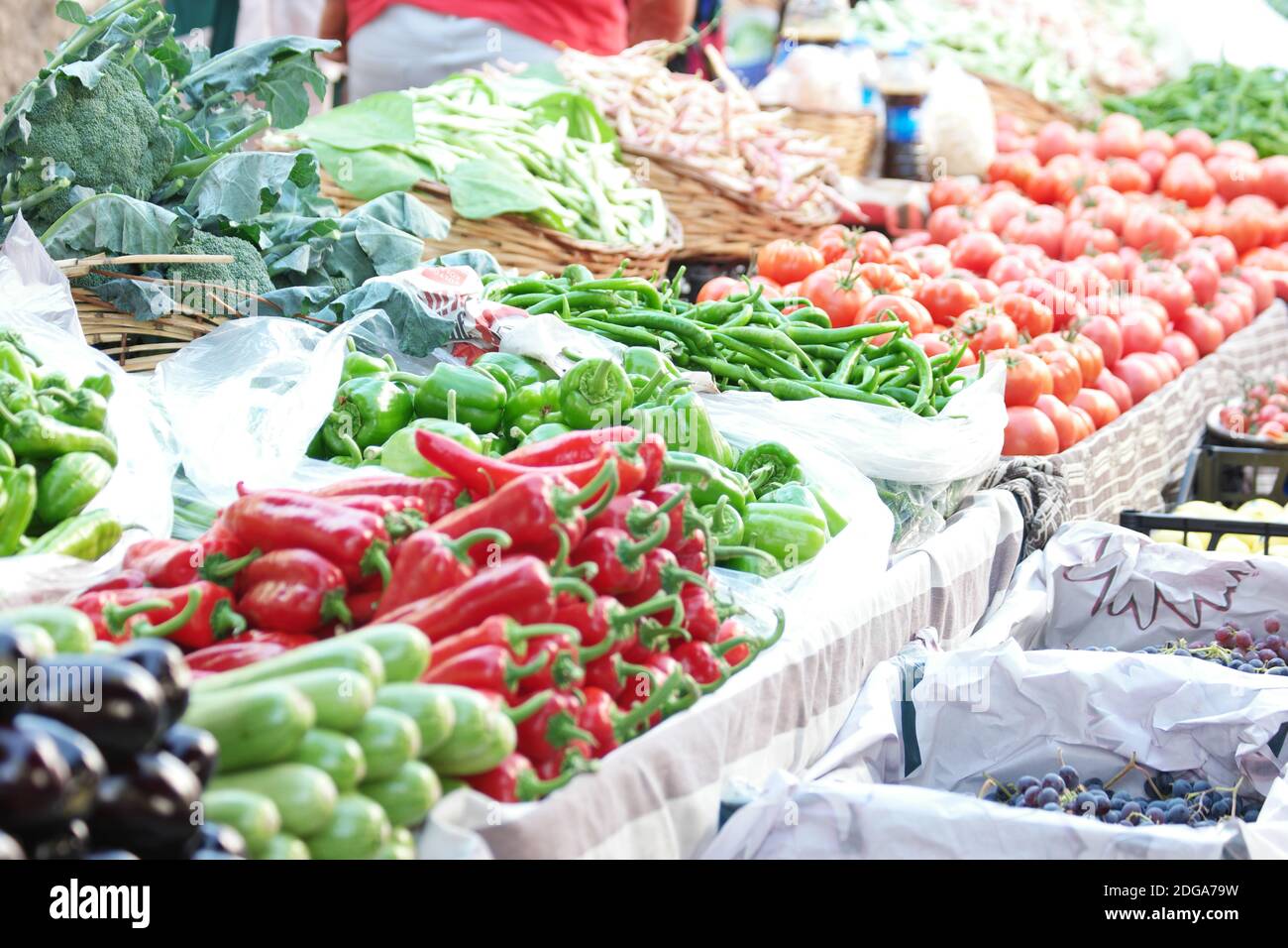 Agricultural products of local farmers in the grocery market Stock ...