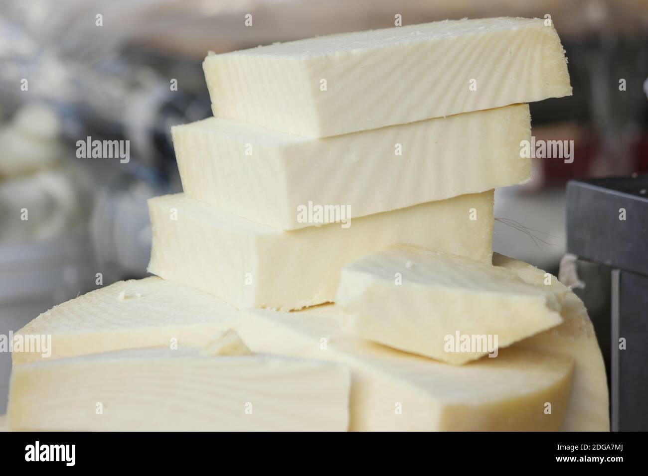 Chunks of Parmesan cheese at outdoor market Stock Photo - Alamy
