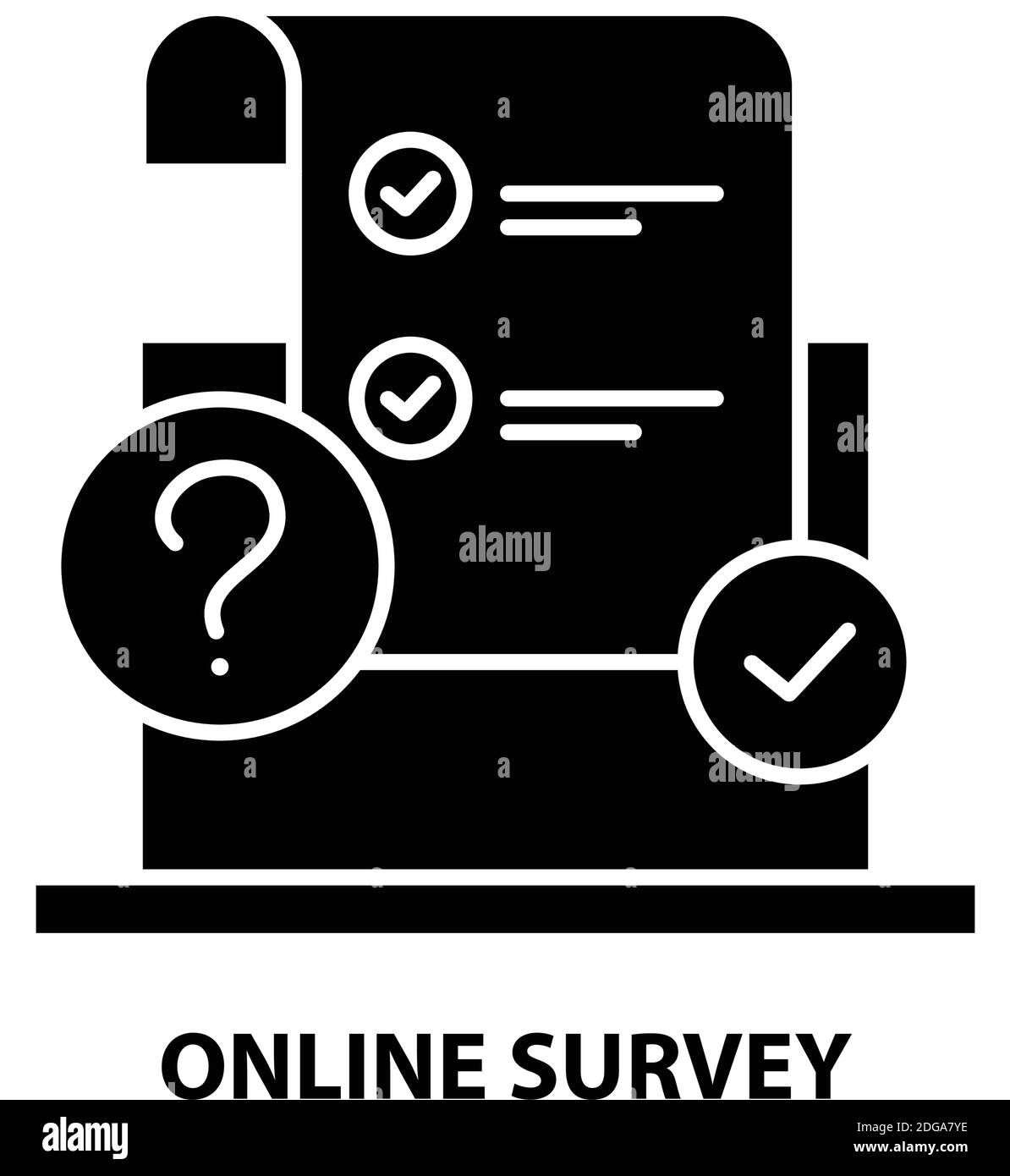 online survey icon, black vector sign with editable strokes, concept ... online survey icon, black vector sign with editable strokes, concept ...