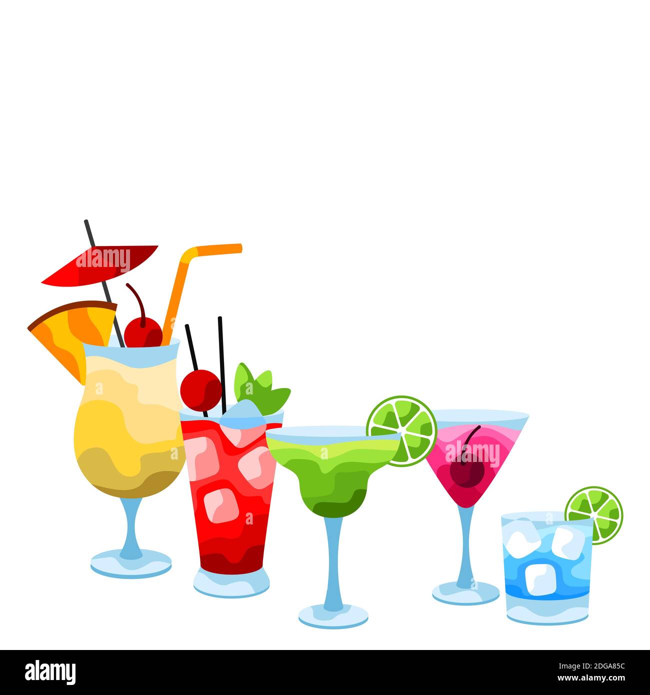 Cocktails mojito pina colada Cut Out Stock Images & Pictures - Alamy