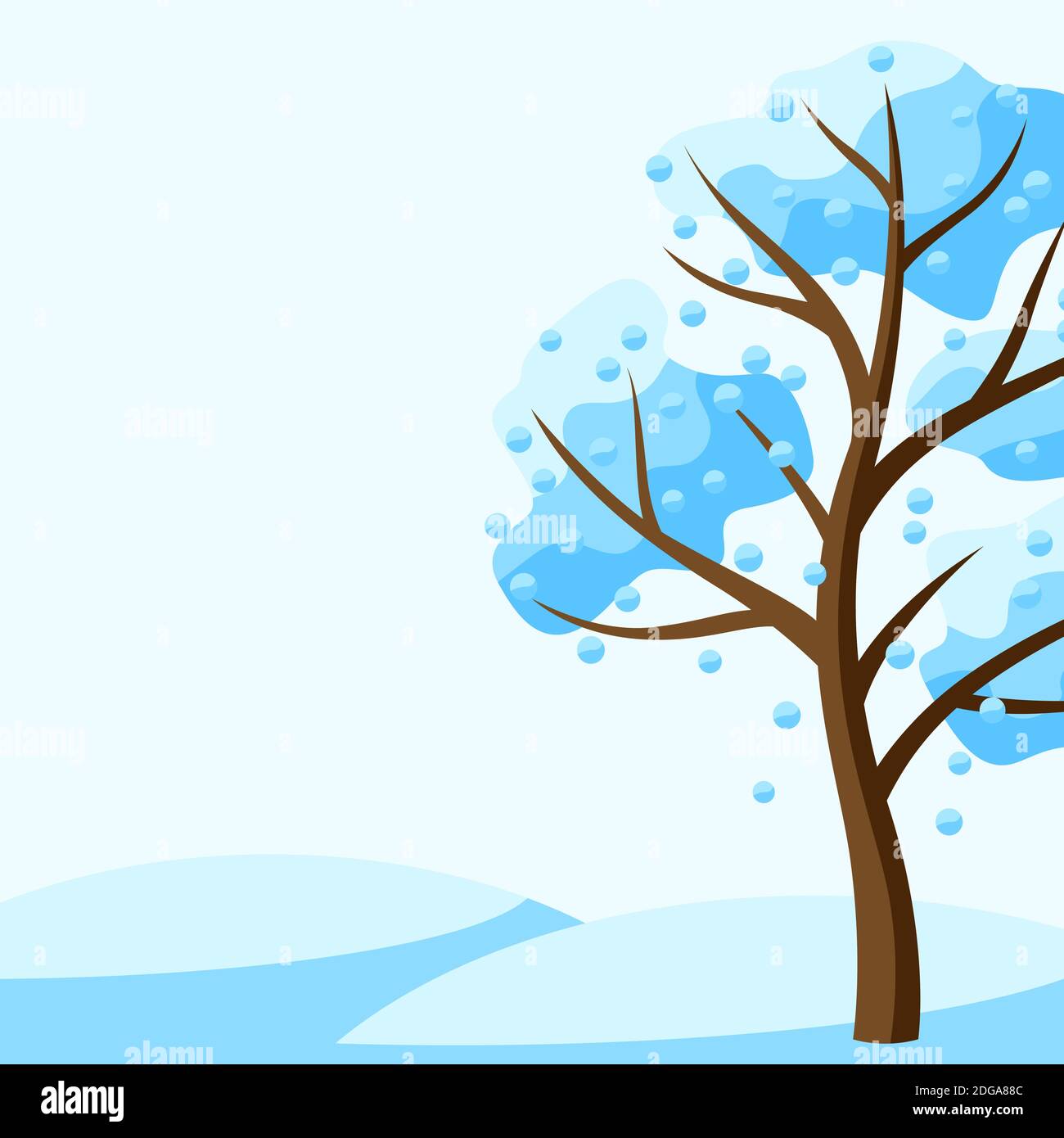 Winter background with tree Stock Vector Image & Art - Alamy