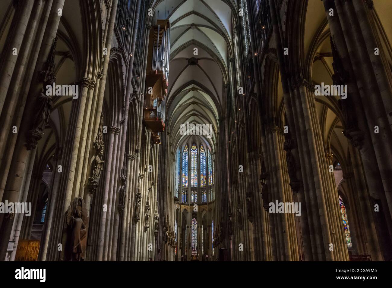 Interior of the historic Dom church of Cologne, Germany Stock Photo - Alamy
